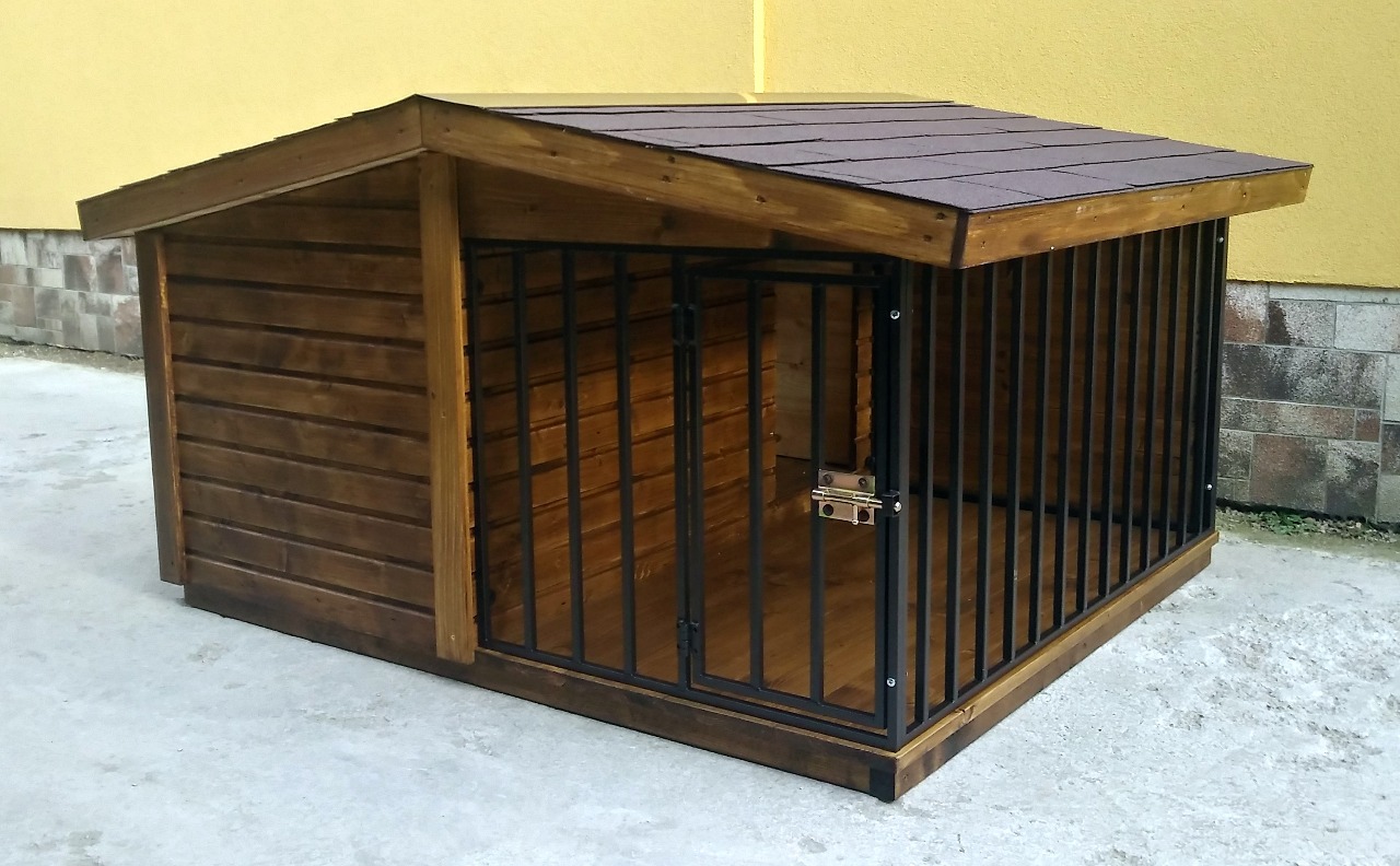 Psie búdy : Drevené klietky pre psov : Koterce : Voliéry pre psov