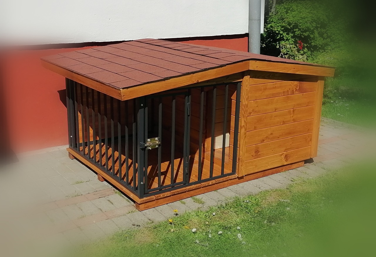 Búdy pre psov : Zateplené búdy s terasou